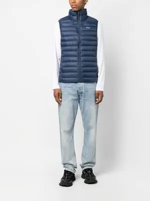 Patagonia Logo-patch Feather-down Gilet - Blue