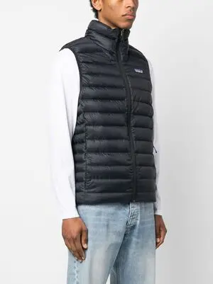 Patagonia Logo-patch Feather-down Gilet - Black