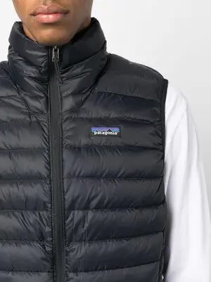 Patagonia Logo-patch Feather-down Gilet - Black