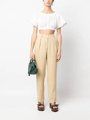 FORTE_FORTE High-waisted Linen Trousers