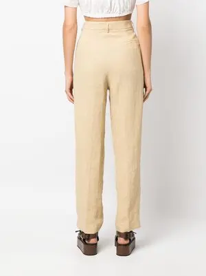 FORTE_FORTE High-waisted Linen Trousers