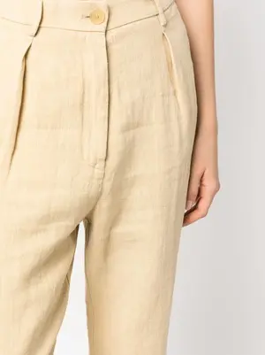 FORTE_FORTE High-waisted Linen Trousers