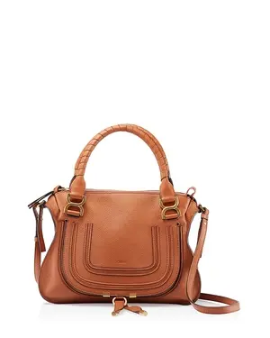 Chloé Marcie Medium Satchel - Tan/gold