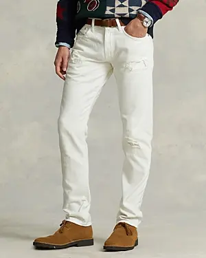 Ralph Lauren Polo Ralph Lauren Sullivan Slim Distressed Jeans In Glengate White Glengate