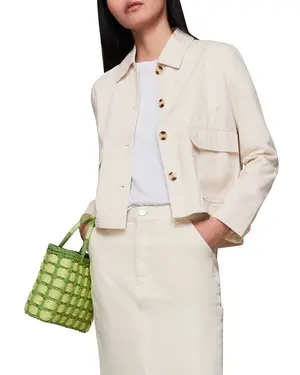 Whistles Marie Button Front Jacket - Stone