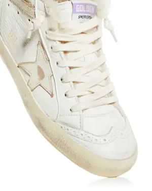 GOLDEN GOOSE Mid Star Shearling Lined Mid Top Sneakers
