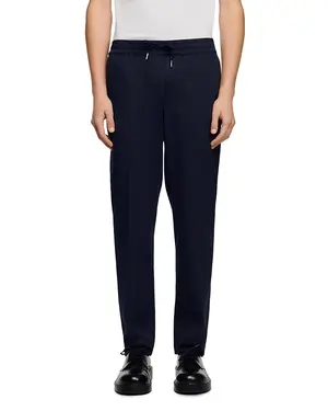 Sandro Alpha Straight-leg Drawstring Trousers - Midnight Blue