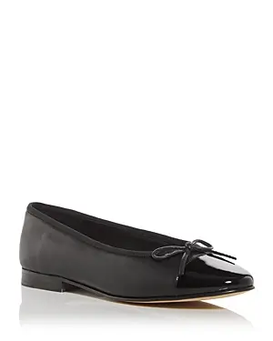 Jeffrey Campbell Jeffrey Campbell Arabesque Leather Cap Toe Ballet Flats Black Patent