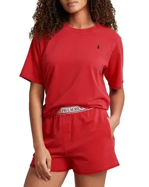Polo Ralph Lauren Terry Short Sleeve Shorty Set Starboard