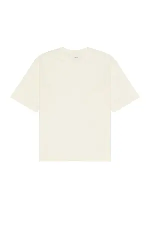 LEMAIRE Short Sleeve T-shirt In Cream - Light Vanilla