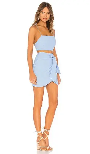 Superdown Milah Wrap Skirt Set