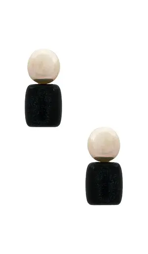 Lele Sadoughi Pebble Stud Earrings - Jet