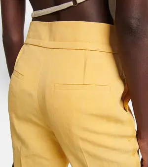 Jacquemus Le Pantalon Tibau Linen-blend Pants - Yellow