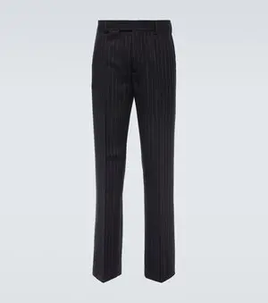 Dries Van Noten Pinstriped Straight Leg Pants