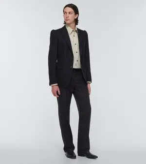 Dries Van Noten Pinstriped Straight Leg Pants