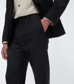 Dries Van Noten Pinstriped Straight Leg Pants