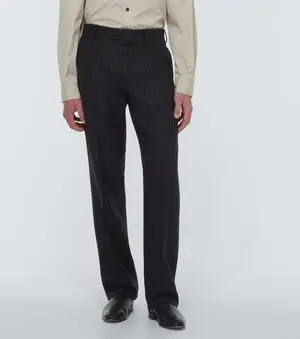 Dries Van Noten Pinstriped Straight Leg Pants