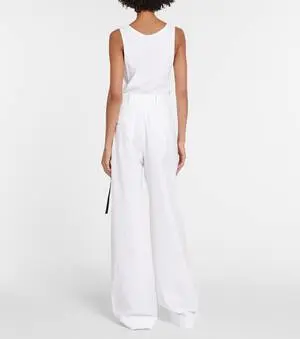 ANN DEMEULEMEESTER Dorothee Wide-leg Cotton Canvas Pants