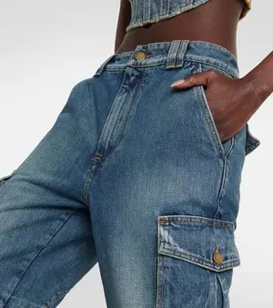 Alessandra Rich Sequin-embellished Flared Jeans