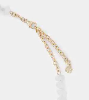 SYDNEY EVAN Multi-charm 14kt Gold Necklace With Moonstone And Diamonds