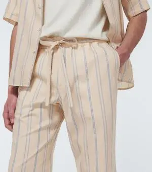 Commas Floral Jacquard Stripe Pants - Multicoloured