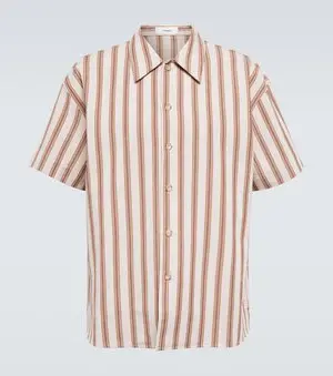 Commas Striped Cotton And Linen Shirt