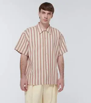 Commas Striped Cotton And Linen Shirt