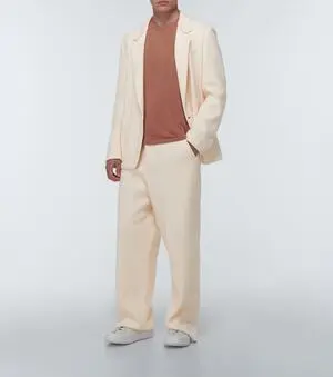 Zegna Straight Cotton Bouclé Pants