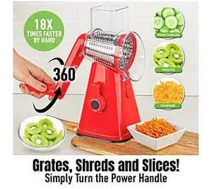 NUTRISLICER Rotary Grater With 3- Interchangeab E Blades