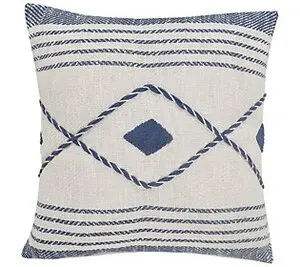 OX BAY TRADING CO. Ox Bay Coastal Edge Geometric Diamond Throw Pil Ow - One-color