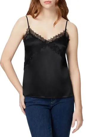 Paige Gwen Lace Trim Silk Camisole