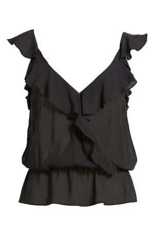 Paige Fenna Ruffle V-neck Top