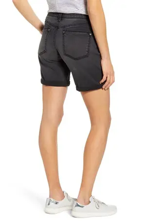 Wit & Wisdom Denim Shorts With Contour Shape Technology - Black