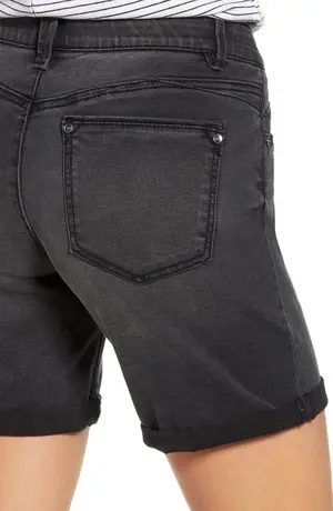 Wit & Wisdom Denim Shorts With Contour Shape Technology - Black