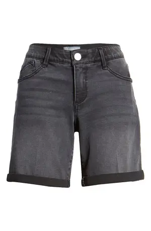 Wit & Wisdom Denim Shorts With Contour Shape Technology - Black
