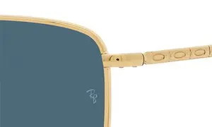 Ray-ban 57mm Polarized Rectangle Sunglasses - Polar Blue
