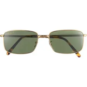 Ray-ban Ray-Ban 57mm Polarized Rectangle Sunglasses Yellow