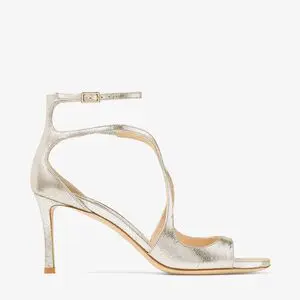 JIMMY CHOO Azia 75 Glitter Sandals - Silver