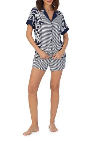Dkny Stripe Short Pajamas - Dark Blue Stripe
