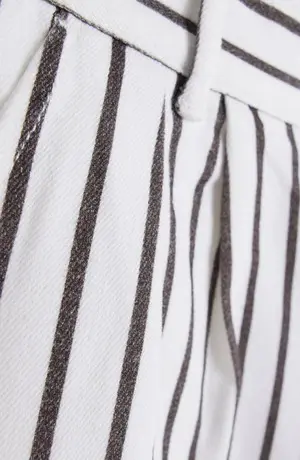 RIVER ISLAND Stripe Glitch Waist Cotton Trousers