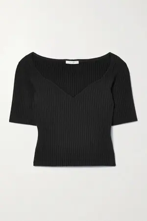 THE ROW Grais Cropped Wool Top