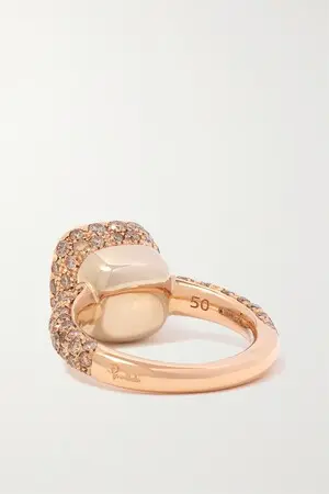Pomellato Nudo Solitaire Classic 18-karat Rose And White Diamond Ring