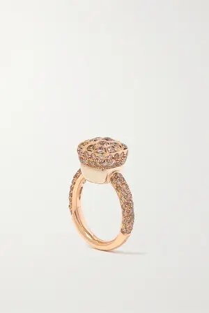 Pomellato Nudo Solitaire Classic 18-karat Rose And White Diamond Ring
