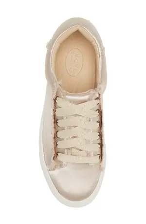 CHOCOLAT BLU Satin Low-top Sneakers - Champagne Satin