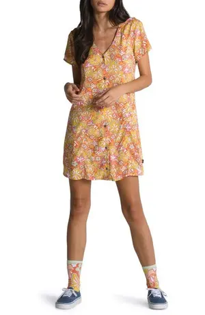VANS Resort Floral Button-up Dress