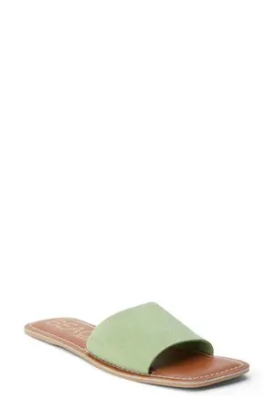 Matisse Bali Suede Slide Sandal - Lime