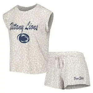 CONCEPTS SPORT Penn State Nittany Lions Montana T-shirt & Shorts Sleep Set - Cream