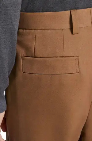 Zegna Pleated Cotton & Wool Trousers - Vicuna