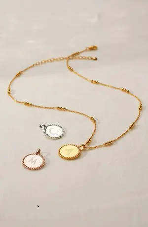 Monica Vinader Deia Beaded Pendant Charm - Sterling Silver