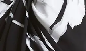 Michael Kors Brushstroke Print Silk Crepe De Chine Dress